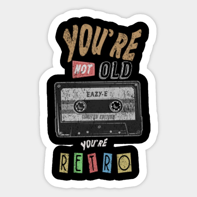 Eazy E Cassette Tape Words Retro Eazy E Sticker Teepublic